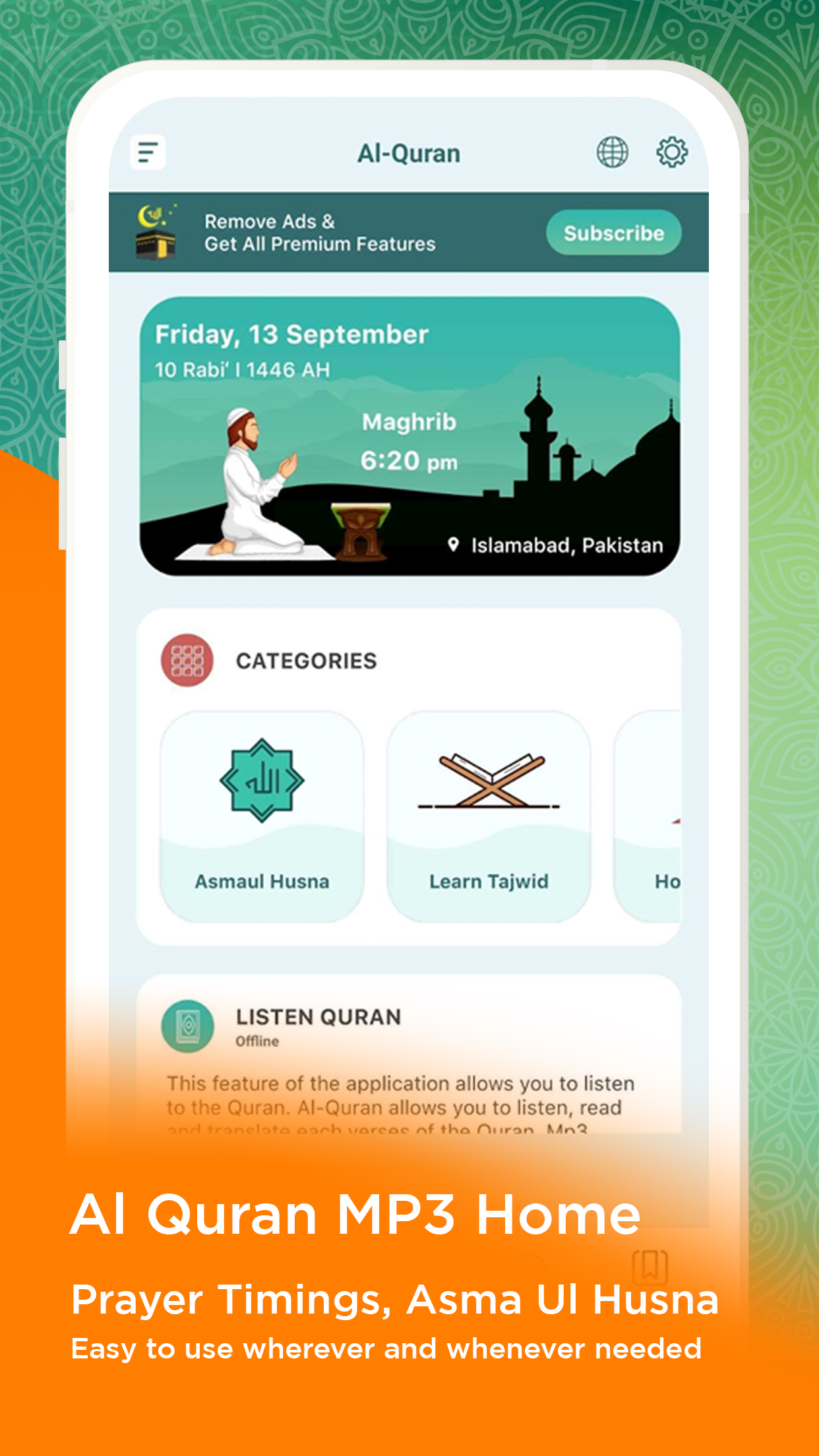Al-Quran MP3 App | Dynamologic Solutions