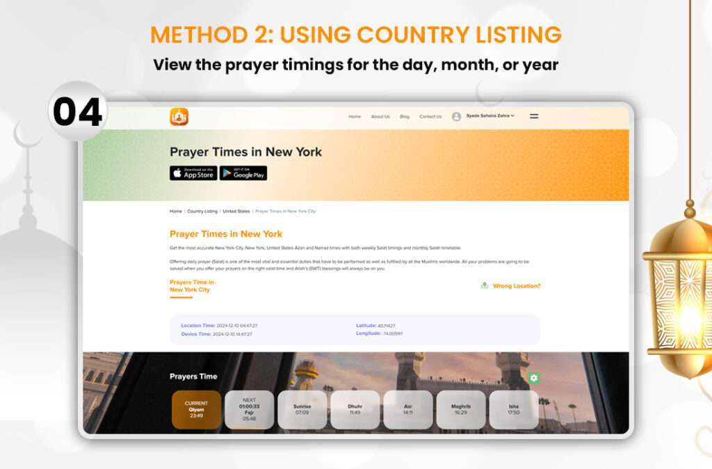 Developed a Comprehensive Prayer Timings App & Web Platform