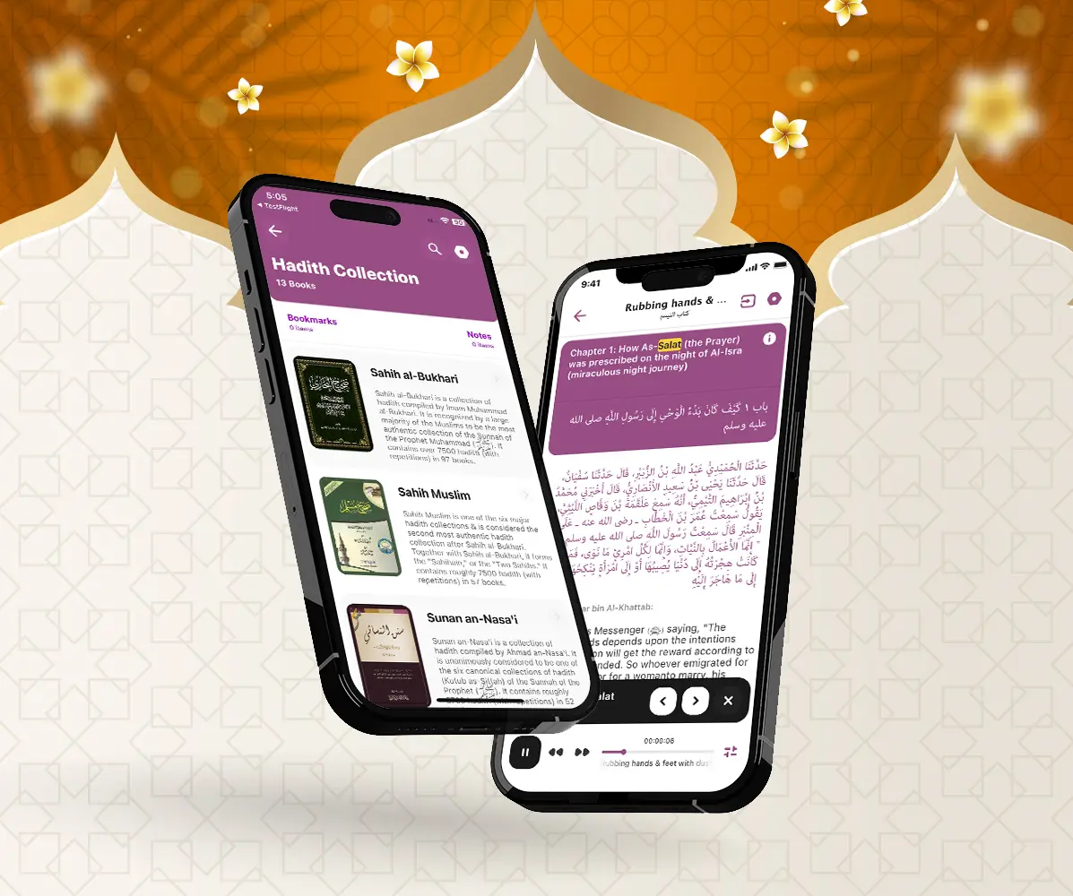 Advanced Feature-rich Authentic Hadith App