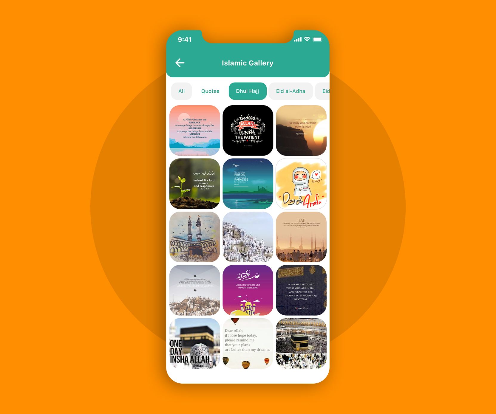 Dynamic Islamic Gallery App with Offline Image Access